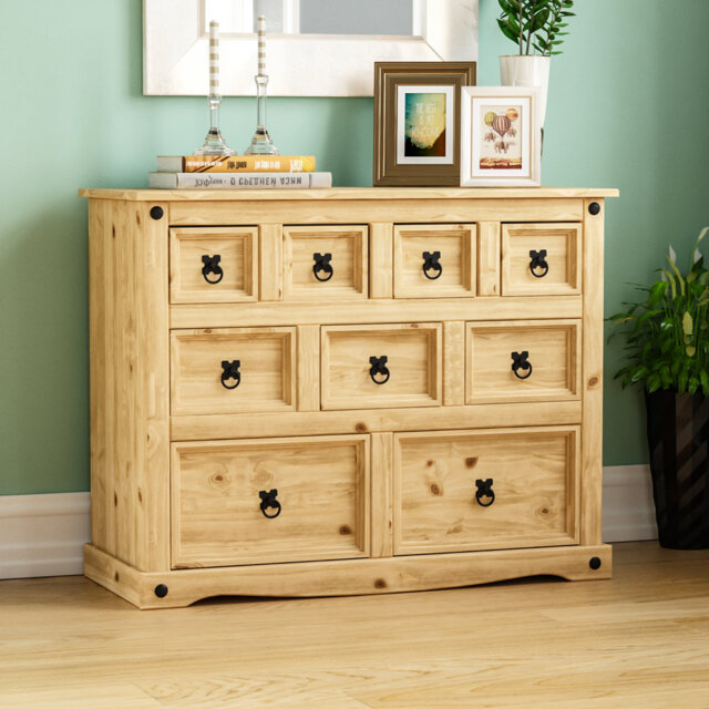Harold 9 Drawer 95Cm W Solid Wood Chest by Wayfair | ufurnish.com