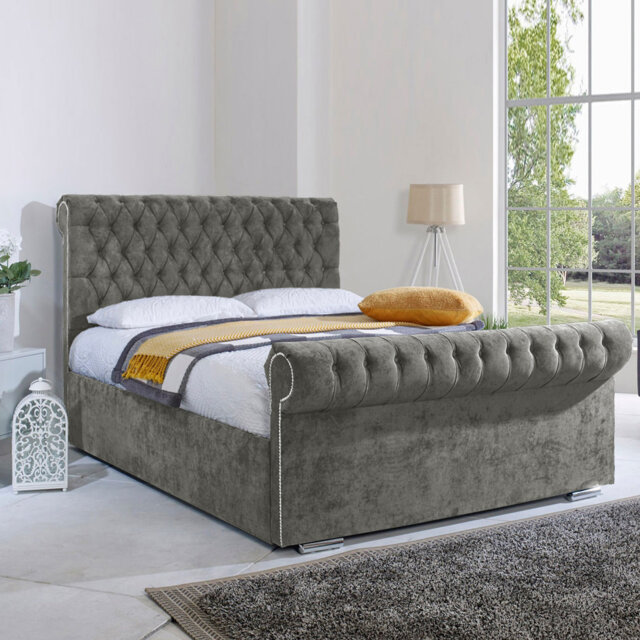 Fancy_Sleigh Bed by Wayfair | ufurnish.com