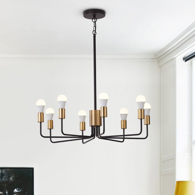 Fye 8-Light 77cm Farmhouse Classic Candle Style Chandelier Modern ...
