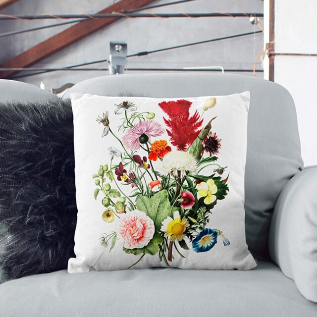 Bouquet of Flowers by Herman Henstenburgh Cushion with Filling by ...