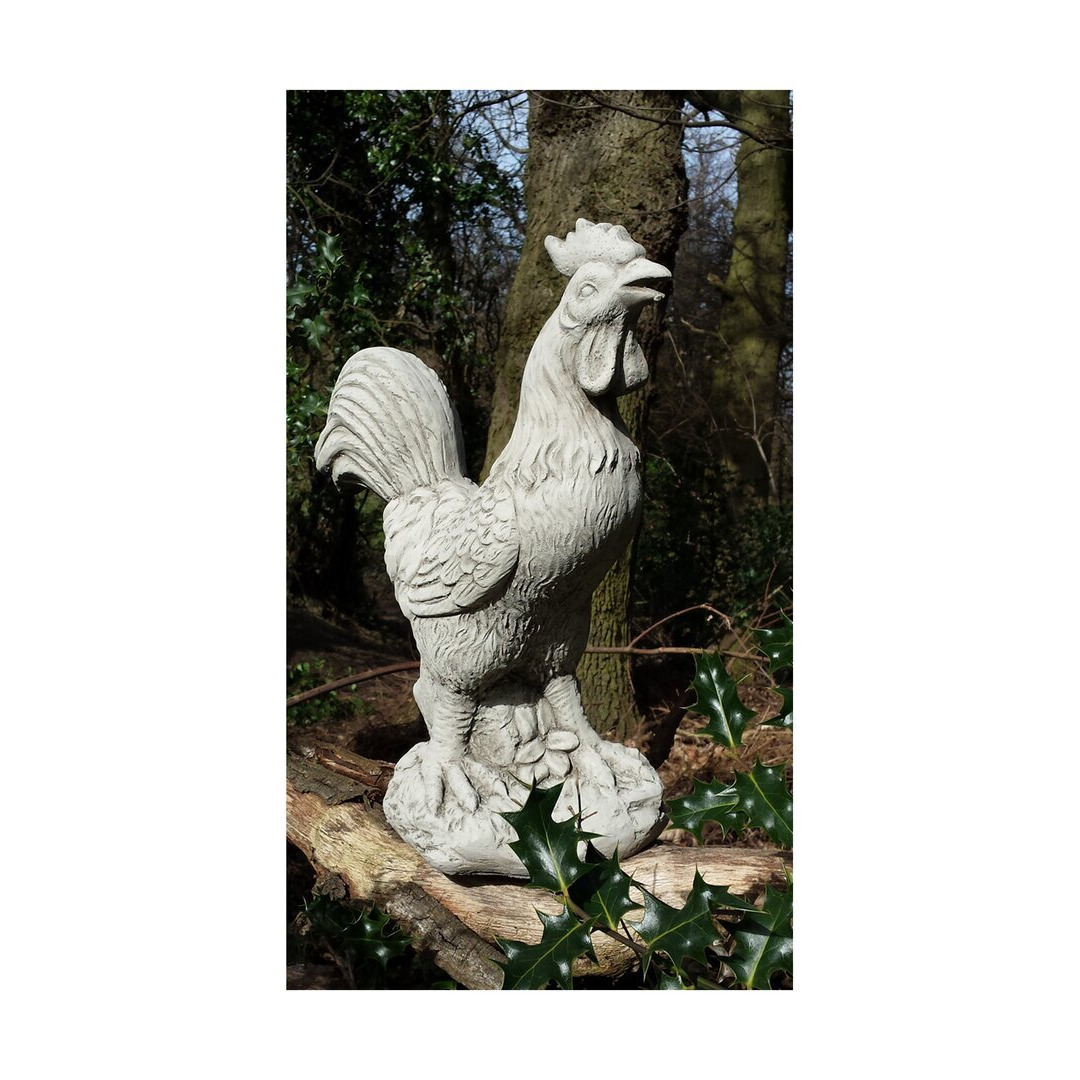 Palacios Cockerel Stone Garden Statue by Wayfair | ufurnish.com