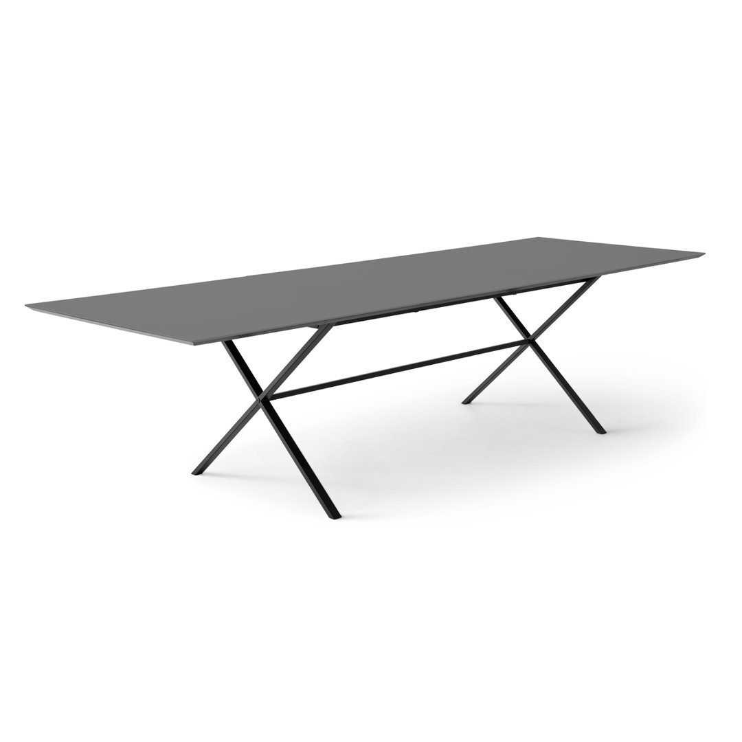 Meza Square Extendable Dining Table with Cross Metal Legs by Wayfair ...