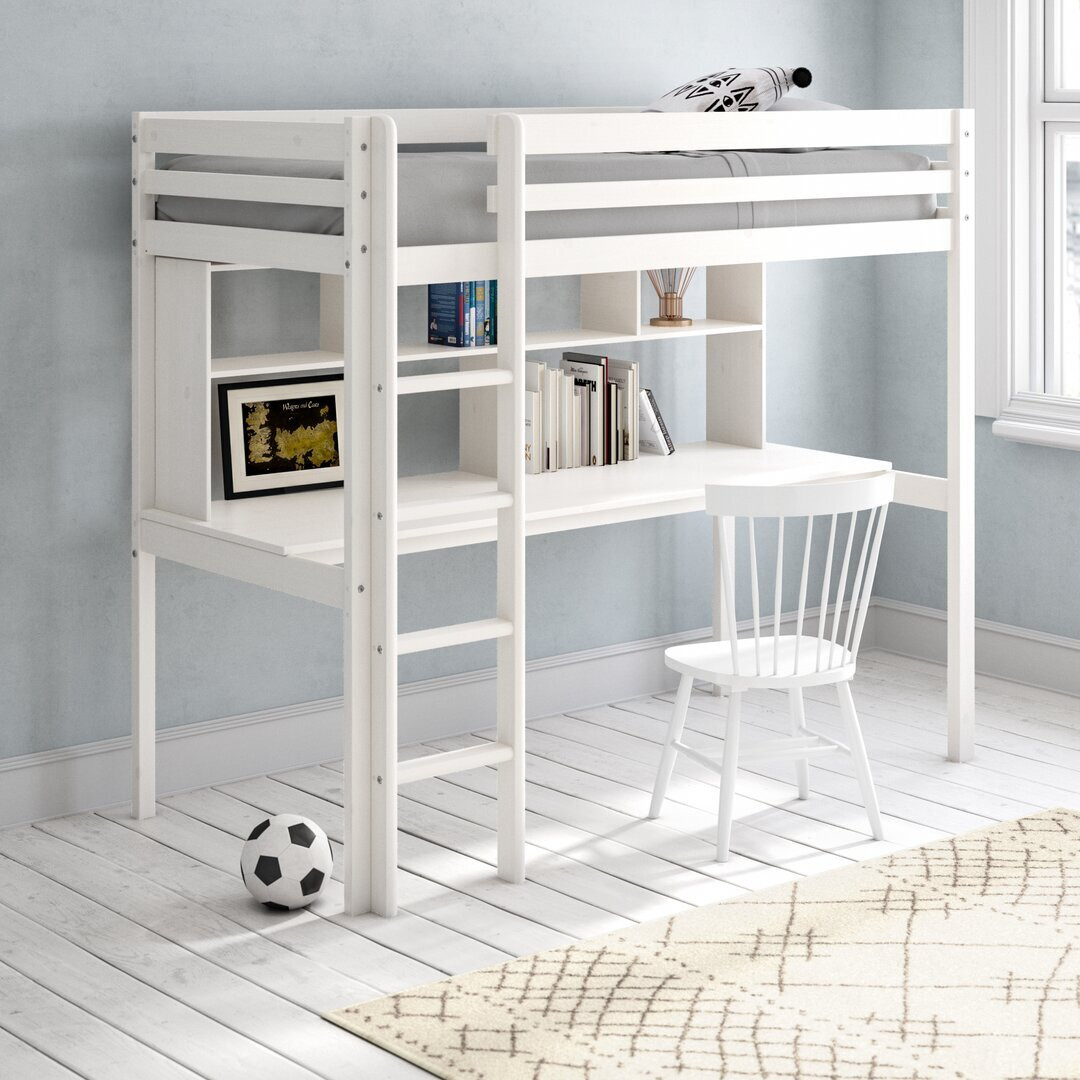 Nina European Single (90 x 200cm) High Sleeper Loft Bed Bed with ...