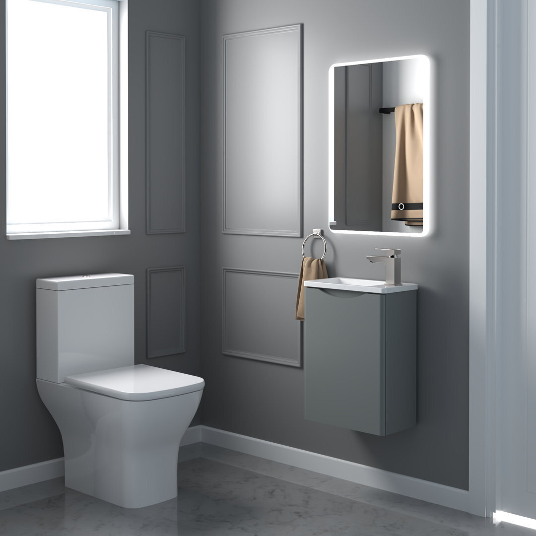 Aquila 400mm Wall Mounted Cloakroom Vanity Unit by Wayfair | ufurnish.com