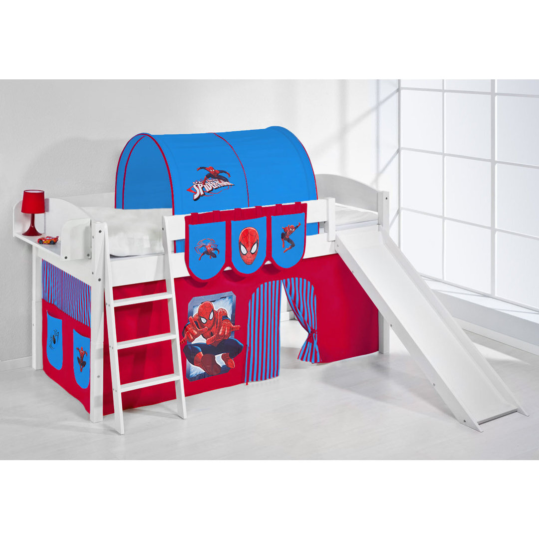 Spiderman European Single (90 x 200cm) Mid Sleeper Bed with Tunnel by ...