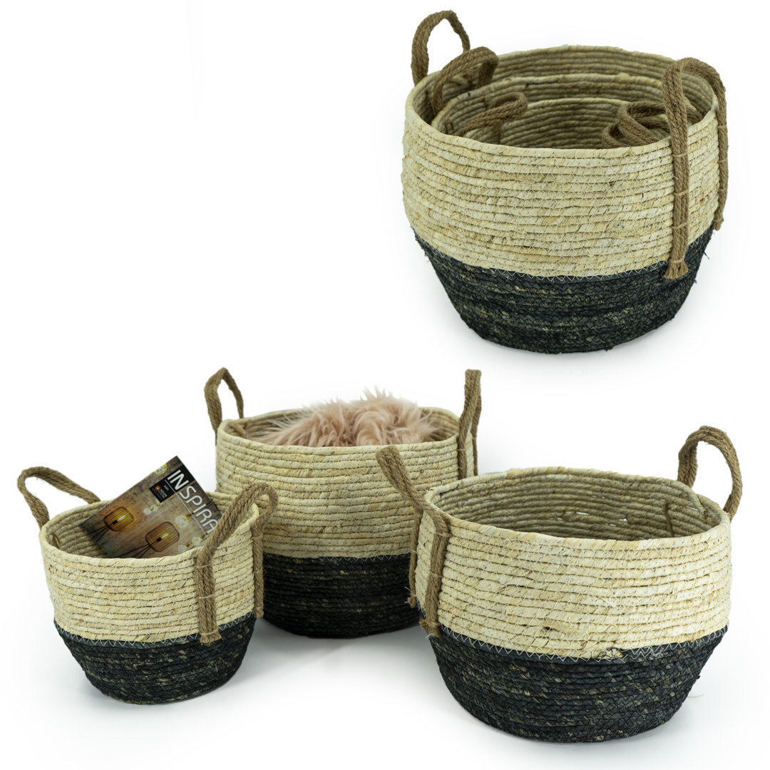 Wicker 3 Piece Basket Set by Wayfair | ufurnish.com