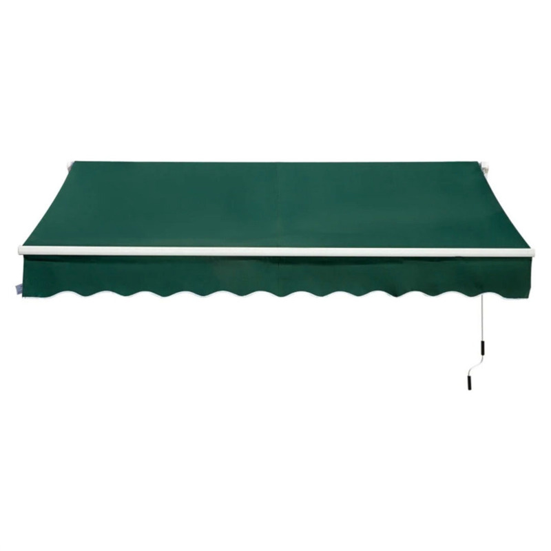 395 Cm X 250 Cm Beige Manual Awning Window Door Sun Weather Shade W ...