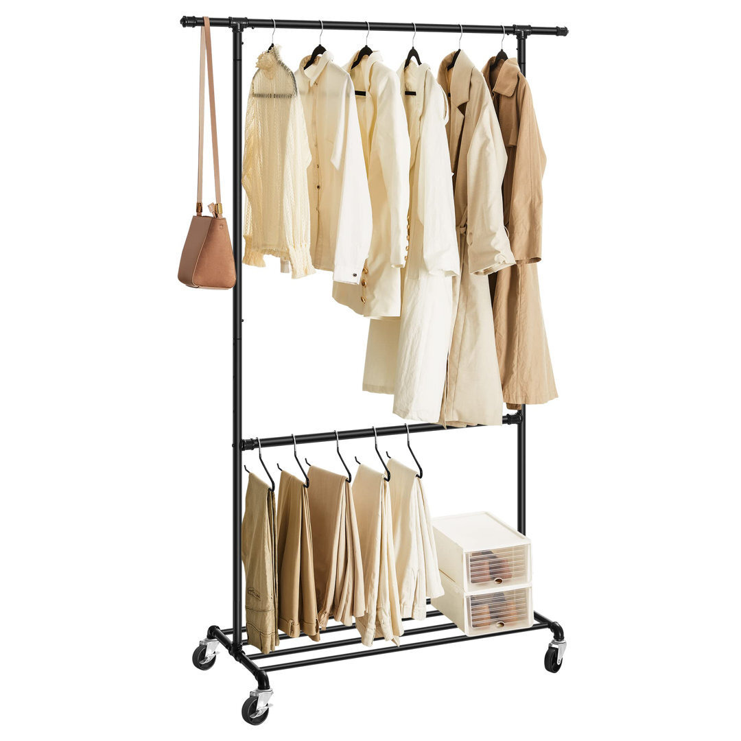 Industrial Clothes Rack On Wheels, Maximum Load Of 110 Kg, Double ...