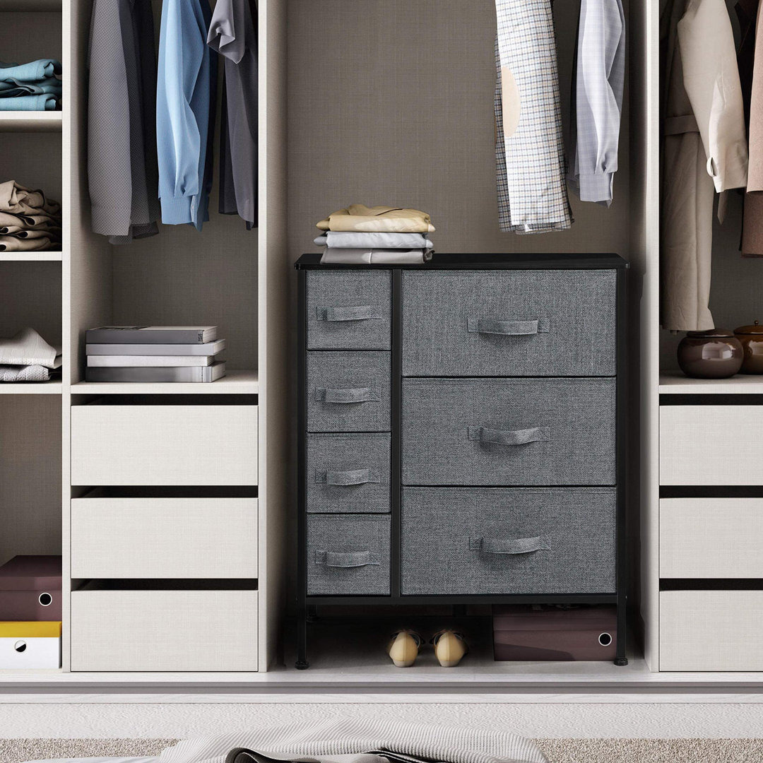 Chest Of Drawers, 7 Drawers Fabric Storage Dresser Organizer Unit ...