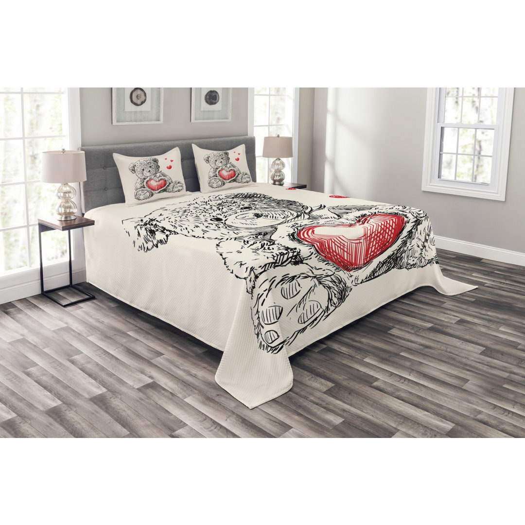 Titus Doodle Bedspread Set with Cushion Cover by Wayfair | ufurnish.com