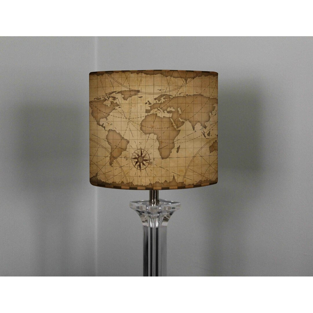 World Map Cotton Drum Lamp Shade by Wayfair | ufurnish.com