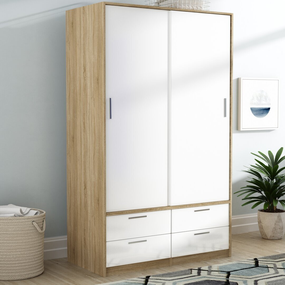 Norberto 2 Doors Sliding Wardrobe by Wayfair | ufurnish.com
