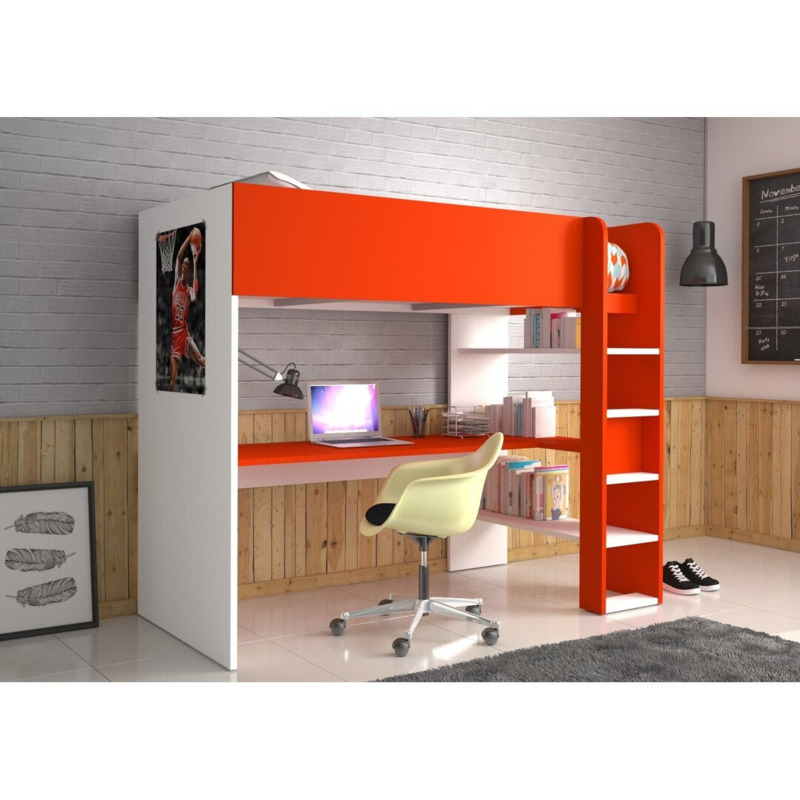Villalobo Single High Sleeper Bed with Shelves by Wayfair | ufurnish.com