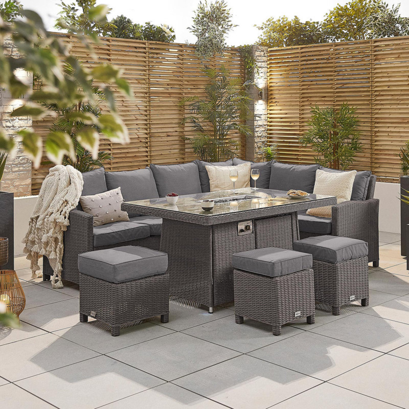 Replogle 9 Seater Rattan Effect Corner Sofa Set by Wayfair | ufurnish.com