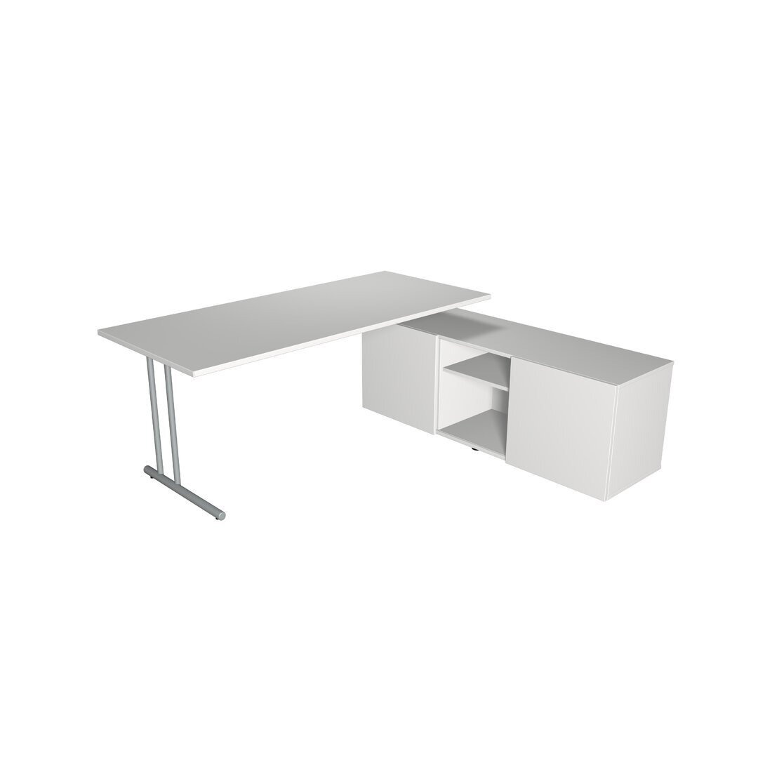 Dave Complete Workstation L-Shape Executive Desk by Wayfair | uFurnish.com