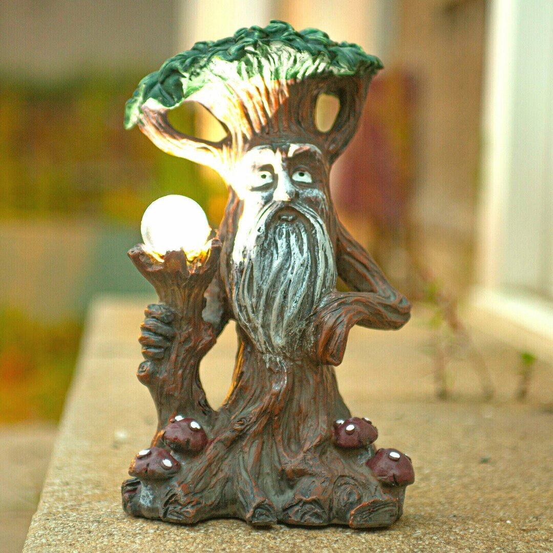 Solar Powered LED Light Up Tree Fairy Garden Ornament Novelty Lamp The ...