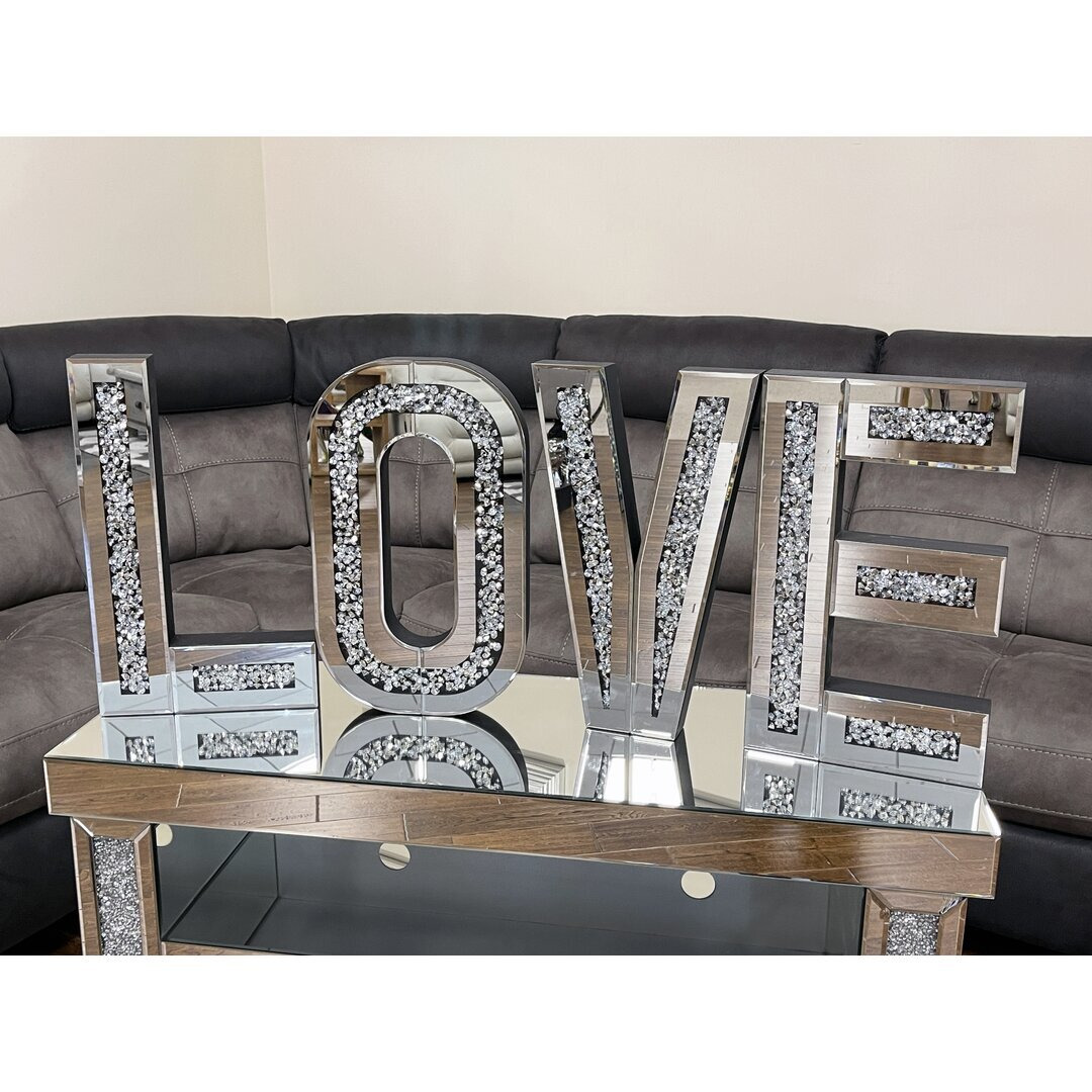 4 Piece Crushed Diamante Love Letter Wall Décor Set by Wayfair ...