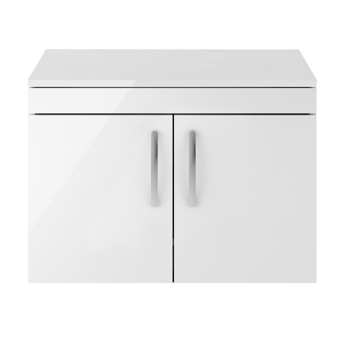 Athena Gloss White 80cm Wall Mounted Vanity Unit Base by Wayfair ...