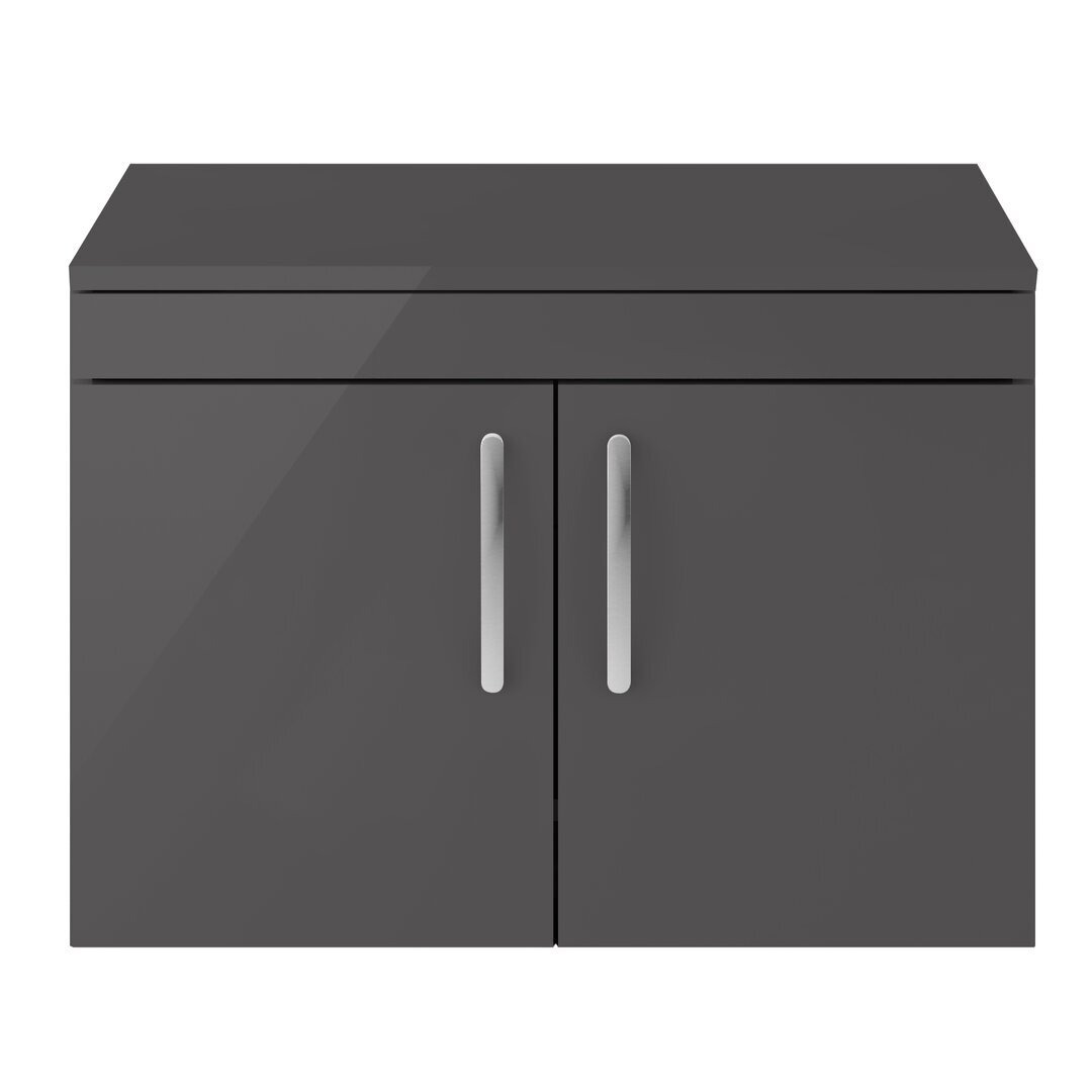 Athena Gloss White 80cm Wall Mounted Vanity Unit Base by Wayfair ...