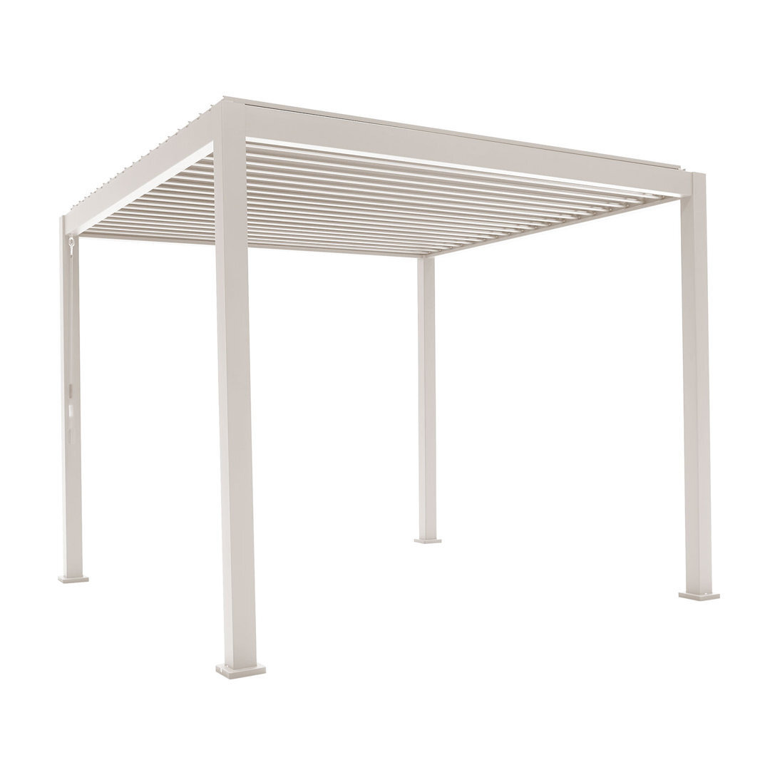 Aimantas 3m x 3m Square Powder Coated Aluminium Pergola with Galvanised ...