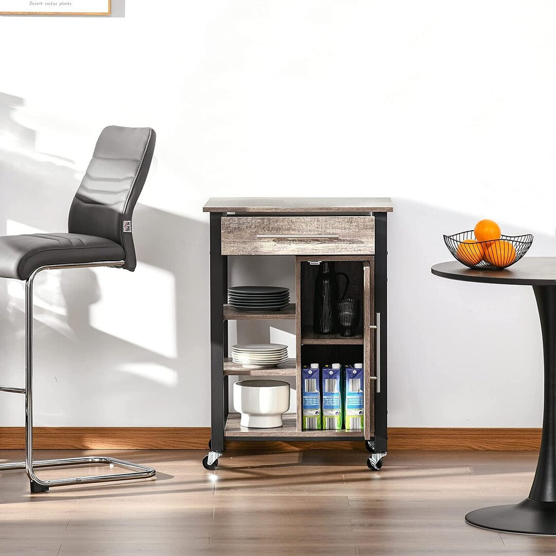 Norene 60 Cm Stainless Steel Kitchen Trolley with Locking Wheels by ...
