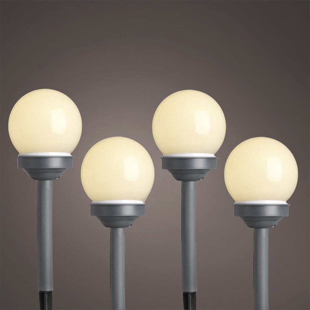 Sagadahoc Grey Low Voltage Solar Powered Integrated LED Pathway Lights ...