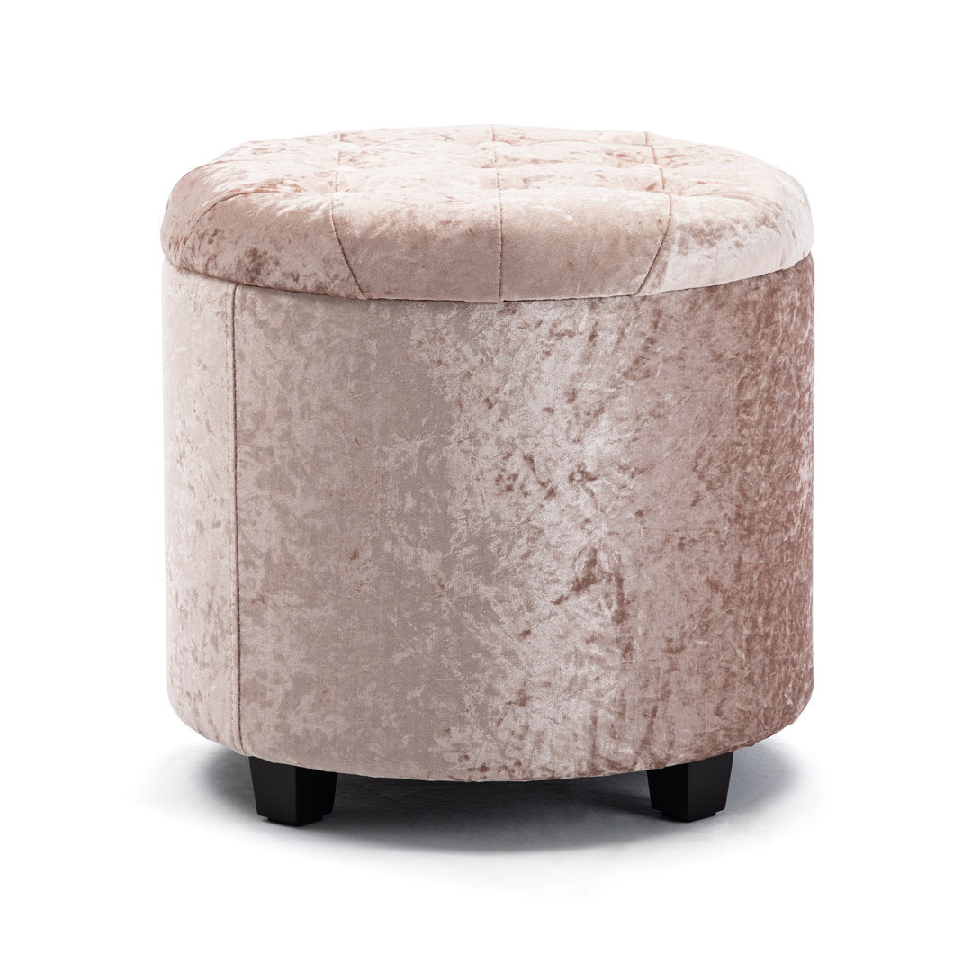 Hnnhome 45cm Round New Velvet Padded Seat Ottoman Storage Stool Box ...