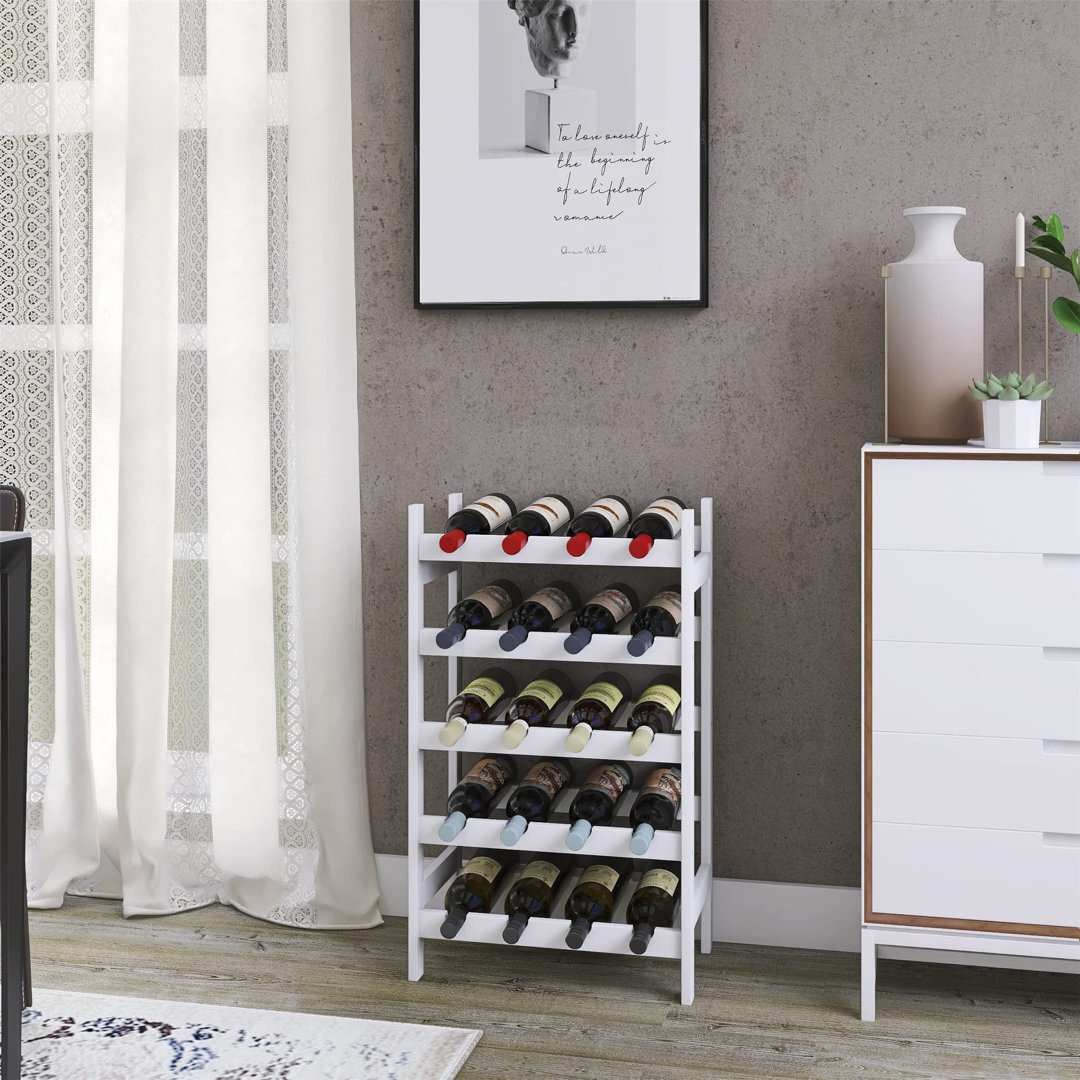 Bamboo Wine Rack, Bottles Display Holder, Free Standing Storage Shelves ...