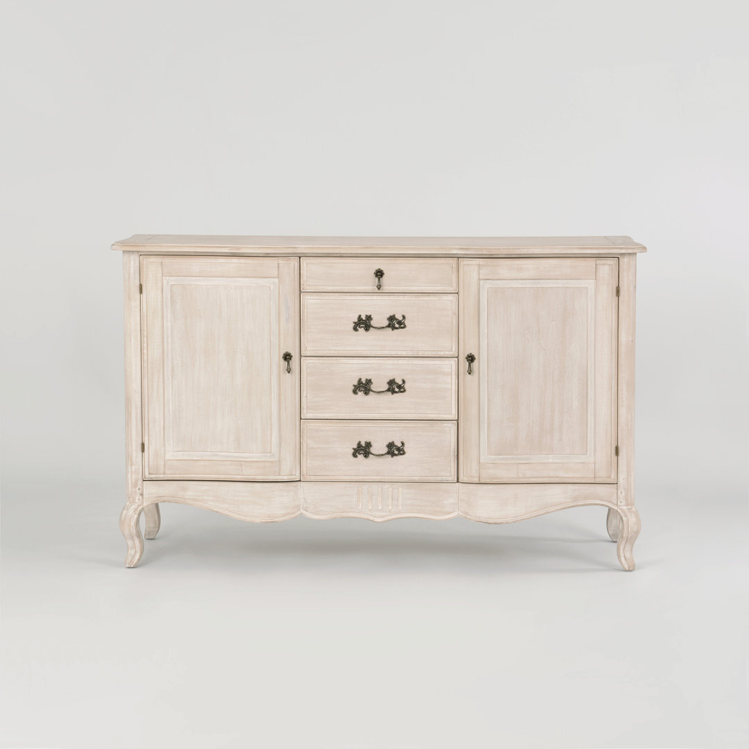 "Stearns 150"" Wide 4 Drawer Birch Solid Wood Sideboard" by Wayfair ...