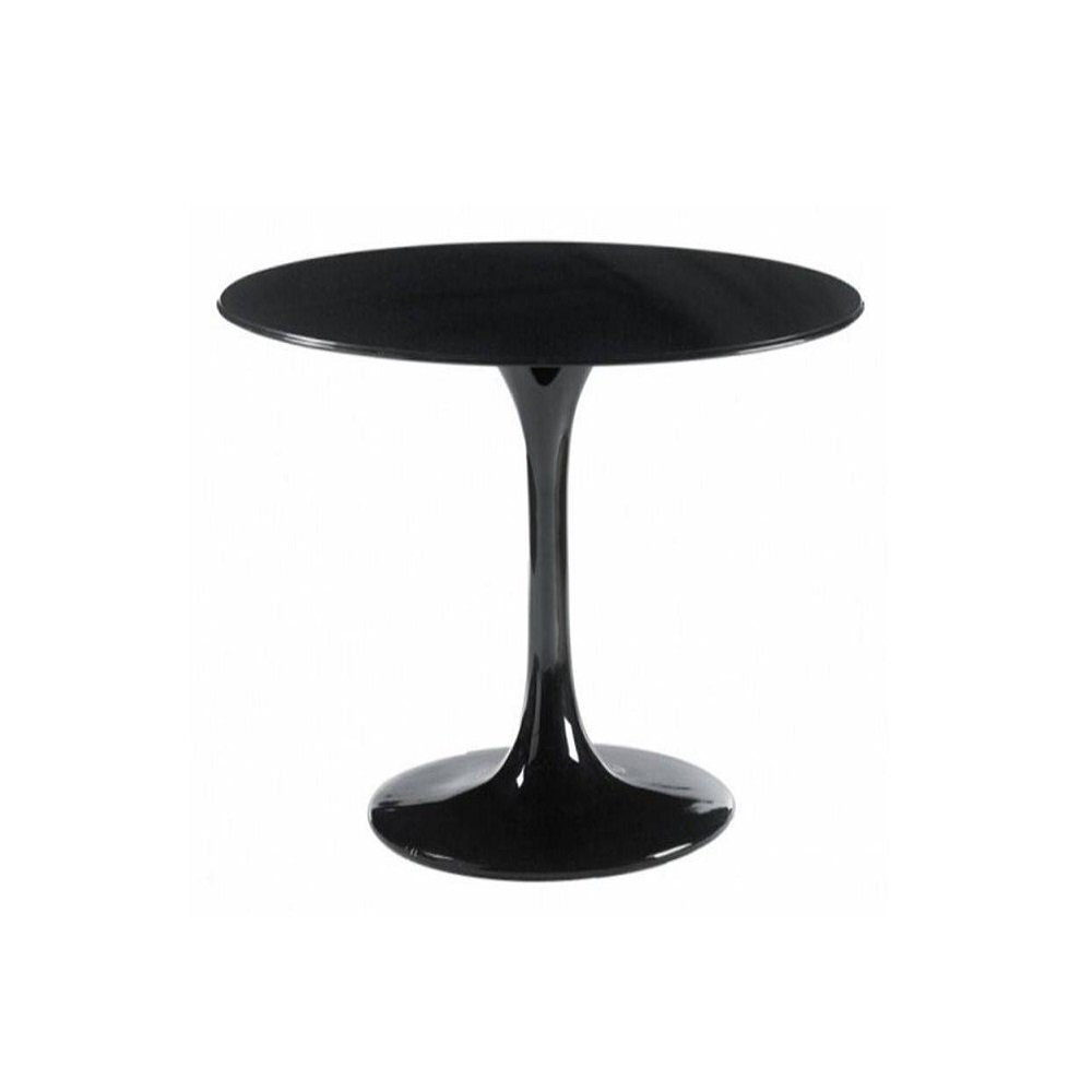 Round Dining Table Black Lacquered 60 Cm by Wayfair | ufurnish.com