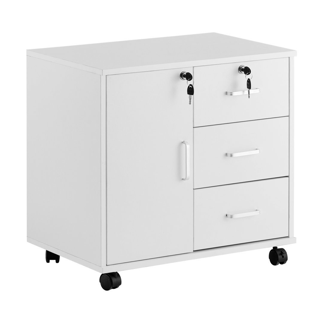 Lockable 3 Drawer Filing Cabinet by Wayfair | ufurnish.com