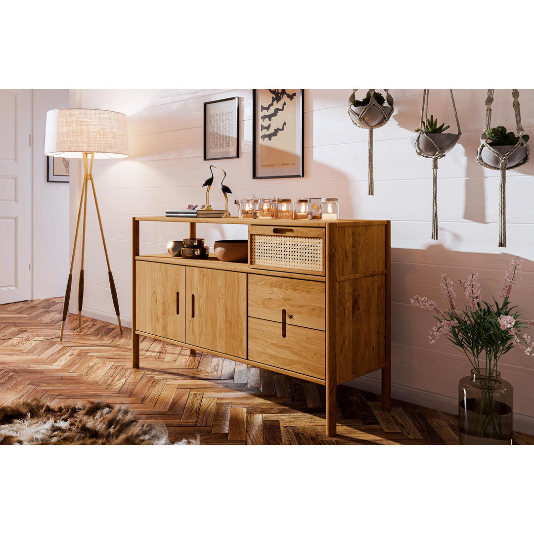 Jonnelle 2 Drawer 142Cm W Solid Wood Combi Chest by Wayfair | ufurnish.com