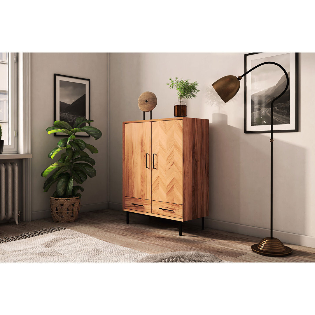 Clout 2 Drawer 97Cm W Solid Wood Combi Chest by Wayfair | ufurnish.com