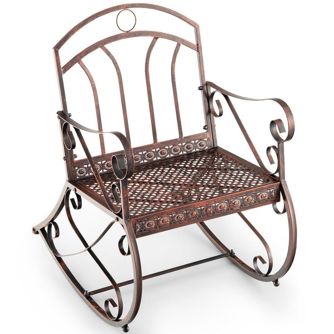 Outdoor Maleah Rocking Metal Chair by Wayfair | ufurnish.com