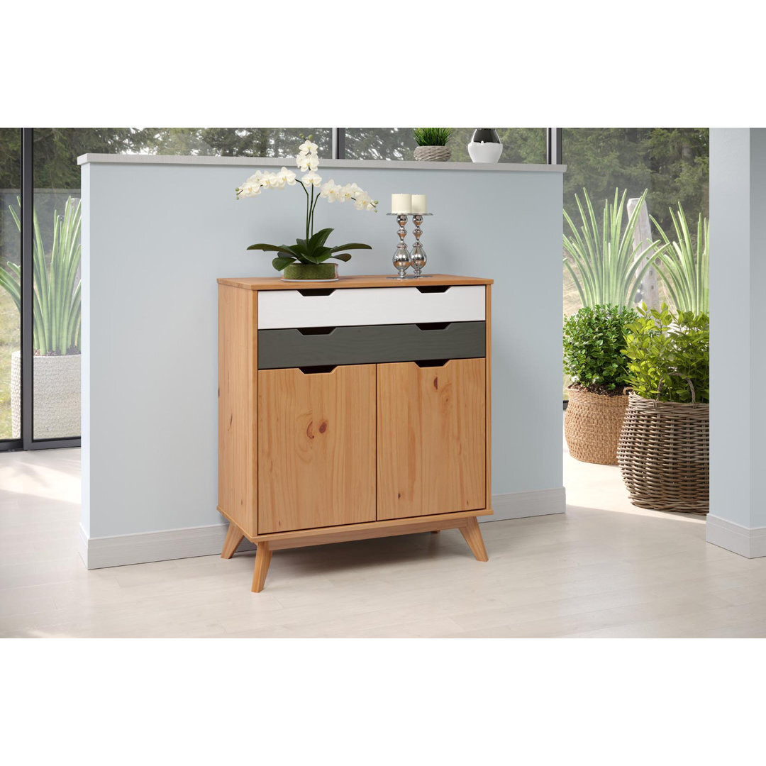 Ferncliff 2 Drawer 80Cm W Solid Wood Combi Chest by Wayfair | ufurnish.com