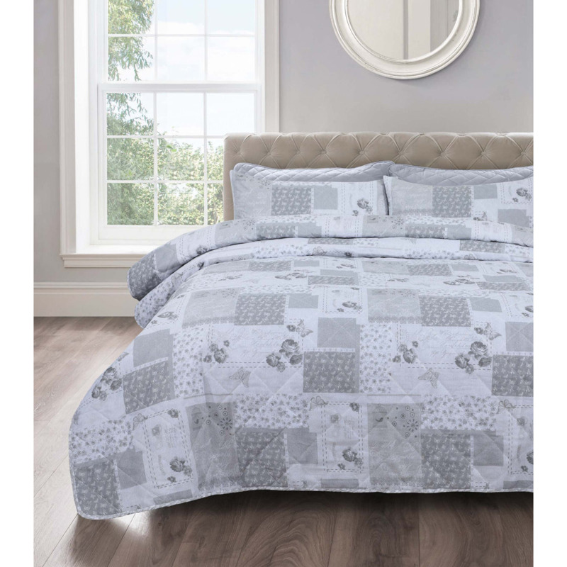 Chazz Maya Grey P/C Bedspread Set by Wayfair | ufurnish.com