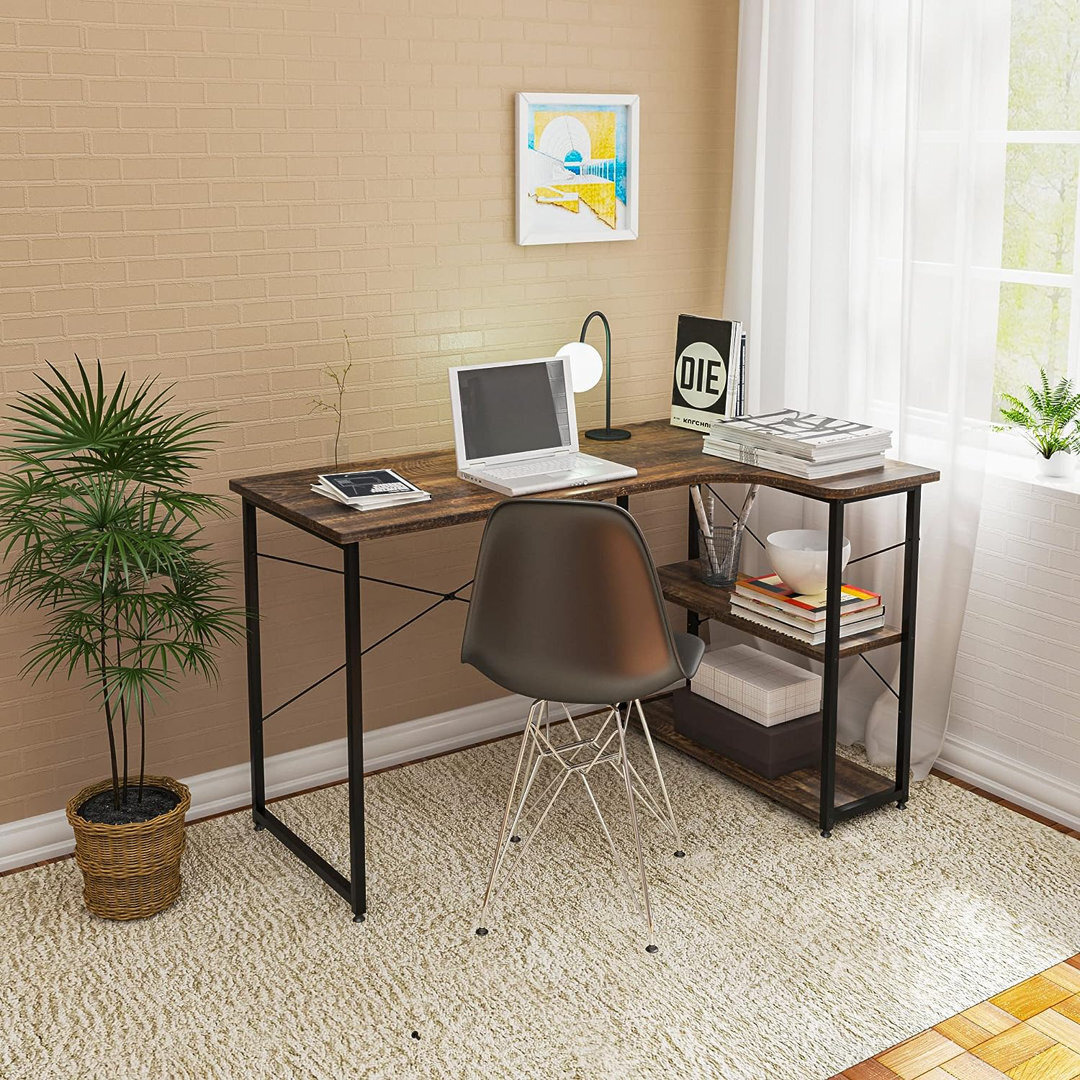 Glynis 120Cm W L-shaped Computer Desk by Wayfair | ufurnish.com