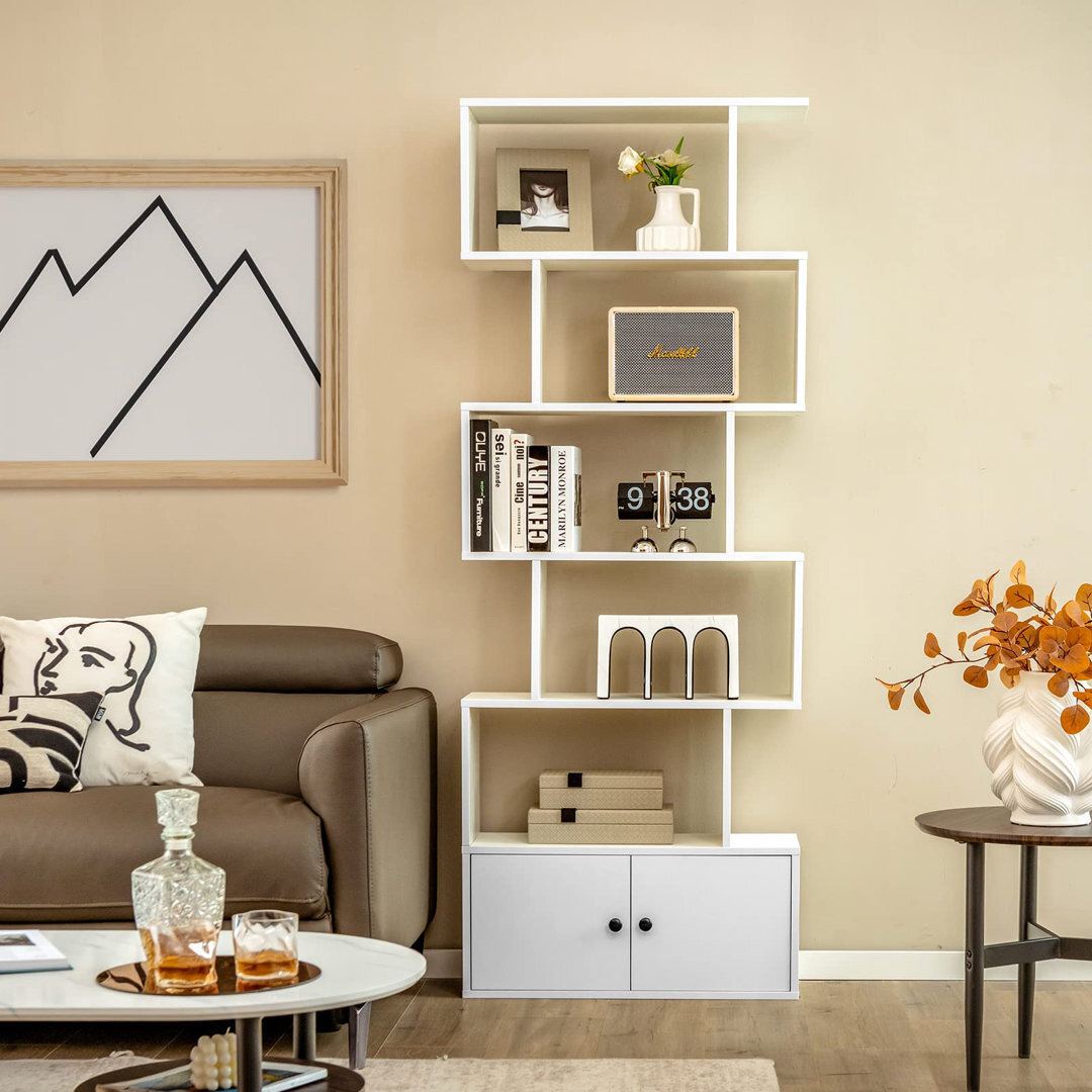 Aerick 183cm H x 70cm W Geometric Bookcase by Wayfair | ufurnish.com