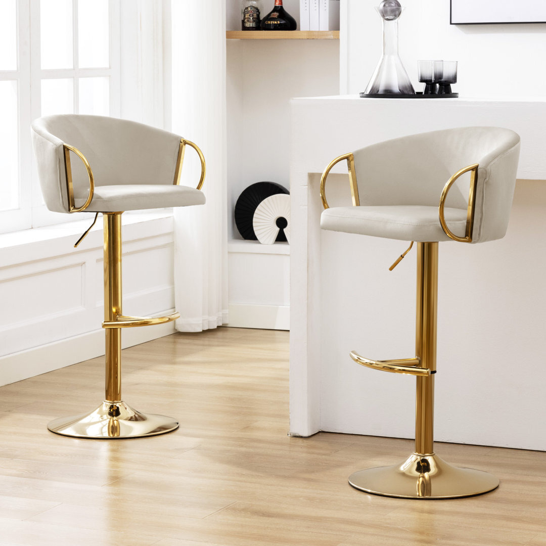 Asuzena Swivel Adjustable Height Stool by Wayfair | ufurnish.com