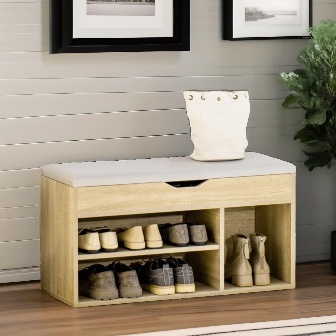 Shoe Storage Shoe Bench Oak With Seat Lift Top Chest Hallway Entryway ...