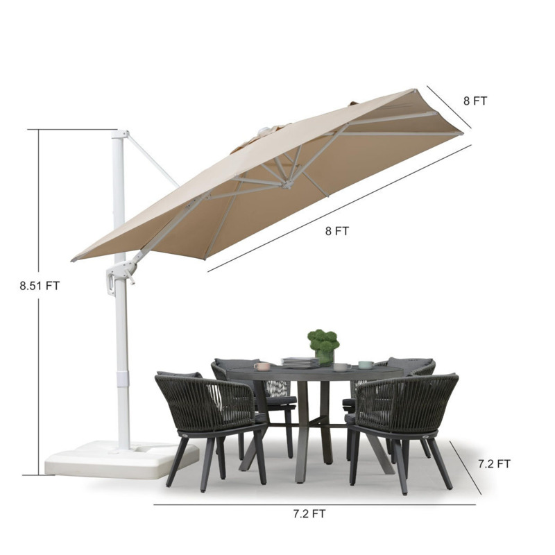 Rosinski 2.4m Square Cantilever Parasol by Wayfair | ufurnish.com