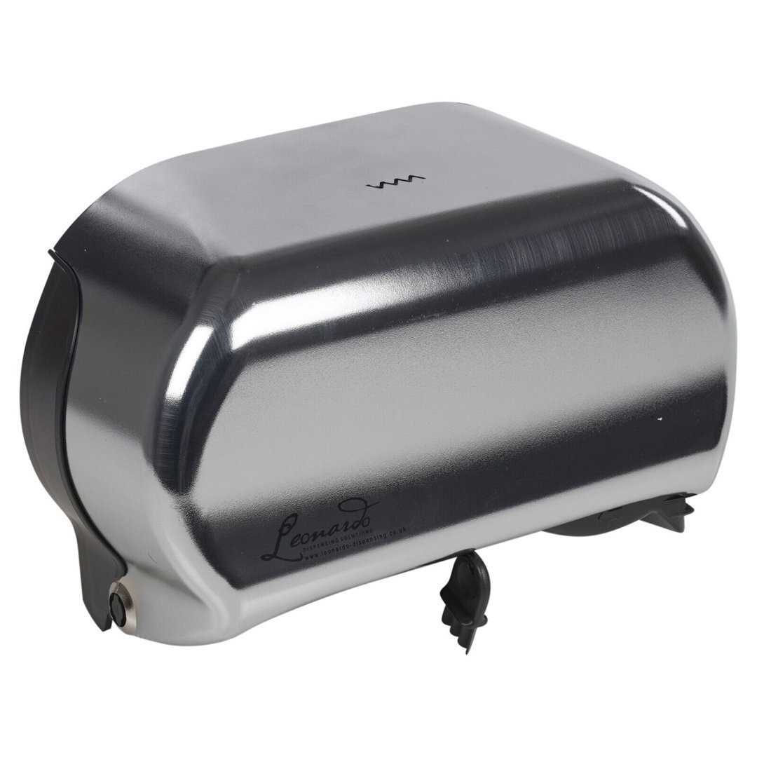 Twin Toilet Paper Tissue Roll Dispensing Holder Dispenser Key Lockable ...