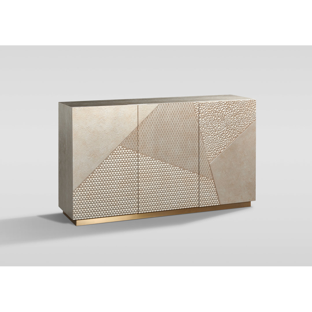 Aveah Stilig Champagne Gold 3D Structure Front Sideboard by Wayfair ...