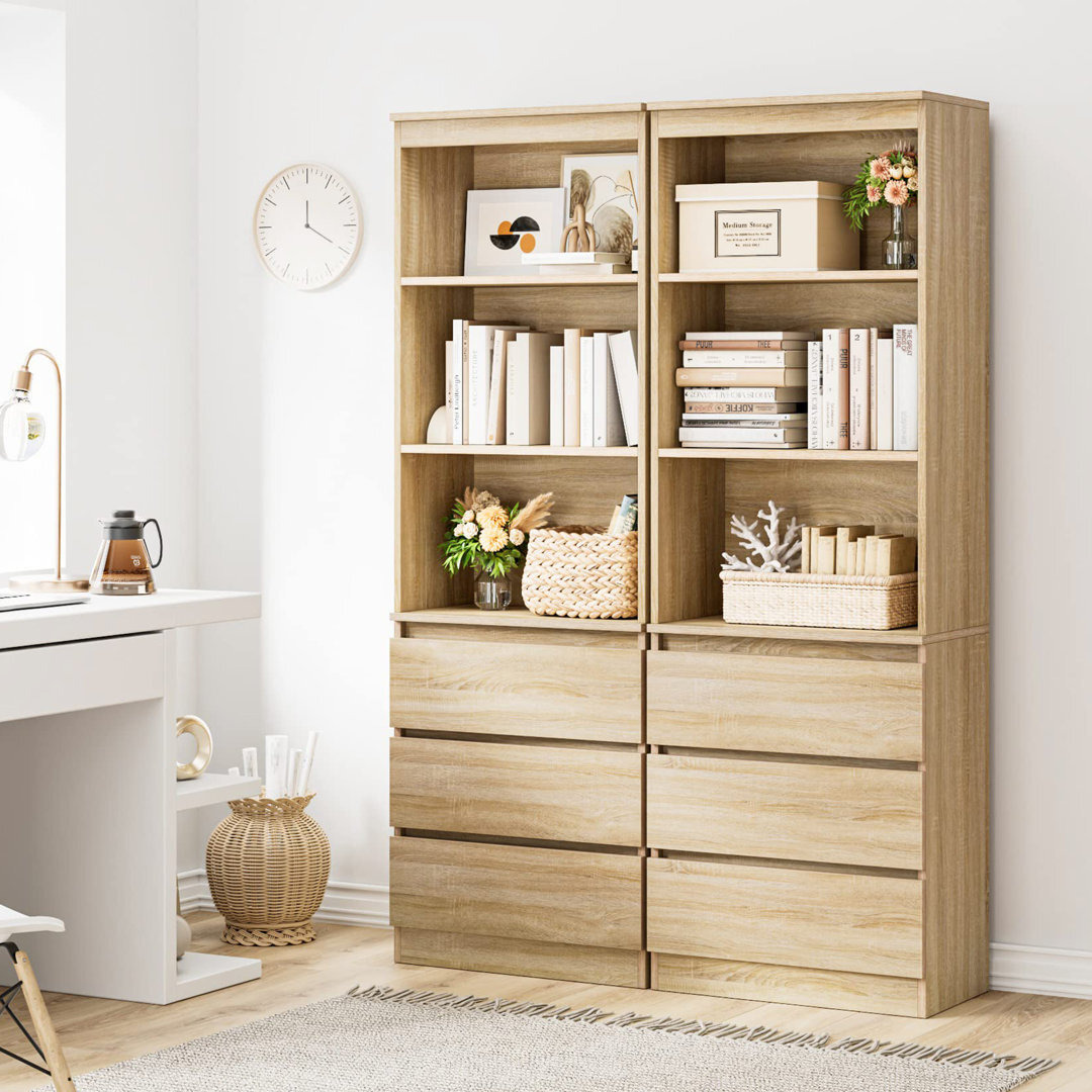 Mouin 180cm H x 60cm W Standard Bookcase by Wayfair | ufurnish.com