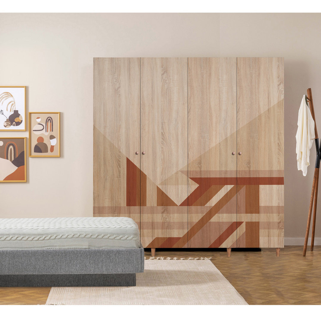 Berend 4 Door Manufactured Wood Wardrobe by Wayfair | ufurnish.com