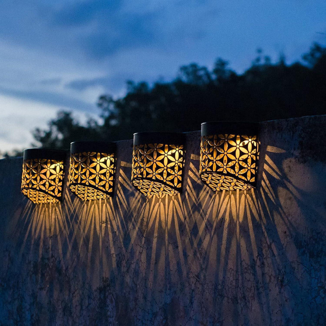 Solar Fence Lights, 4-Pack – Waterproof Decorative Garden Lights With ...