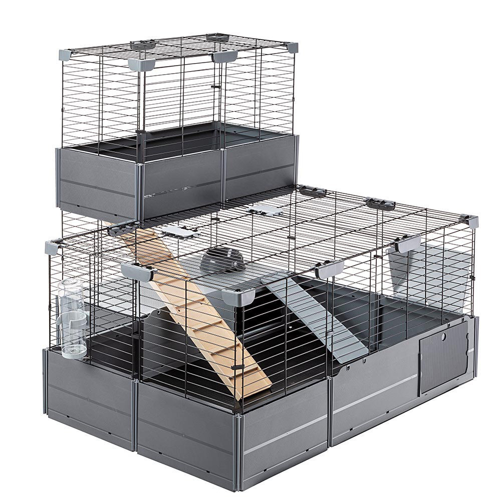 Two-Floor Modular Cage For Rabbits Guinea Pigs MULTIPLA DOUBLE, In ...