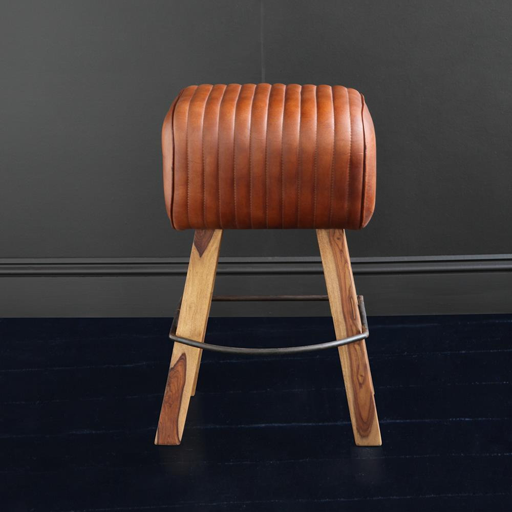 Gibson Kitchen Stool - Tan Seat - Natural Base - 66 - Where Saints Go ...