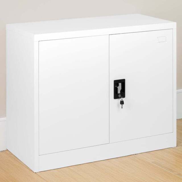 MMT Furniture Designs 2 Door White Stainless Steel Lockable Filing ...