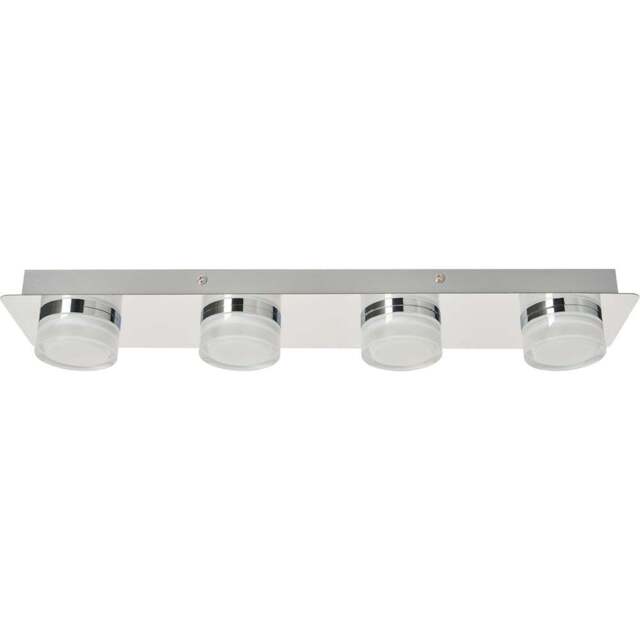Spa Aylla Chrome 4 LED IP44 Round Flush Ceiling Light by wilko ...